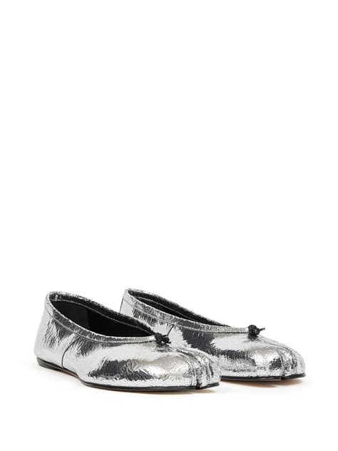 Maison Margiela Tabi Ballerina Shoes Silver Farfetch Uk