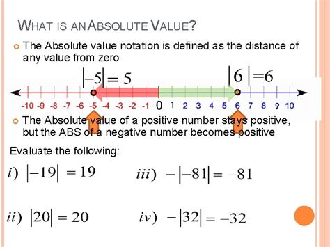 Section 7 1 Definition And Evaluating Absolute Values