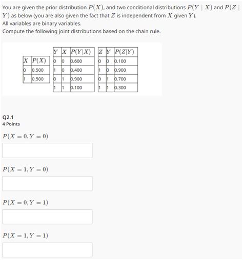 solved you are given the prior distribution p x ﻿and two