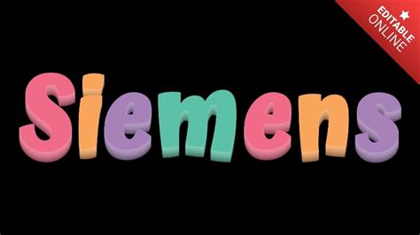 Siemens Pretty Text Effect Generator