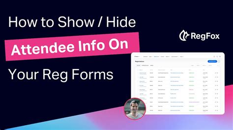 Show Hide Form Info How To Show And Hid Information On Your Registration Forms Youtube
