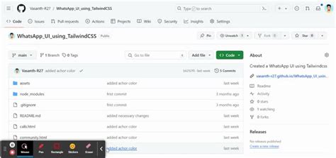 Whatsappclone Webdevelopment Fullstackengineer Tailwindcss Vasanth R