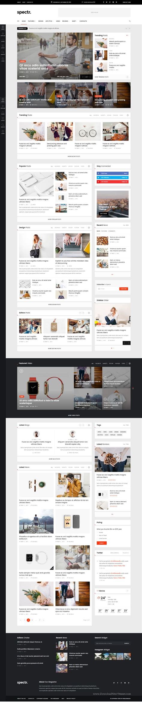 Spectr Is A Responsive HTML Template Best Suitable For News Newspaper Magazi Web Ui