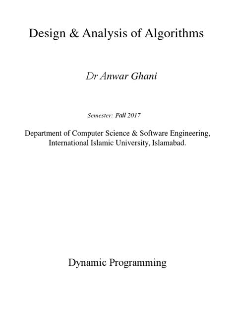 design and analysis of algorithms dr anwar ghani download free pdf