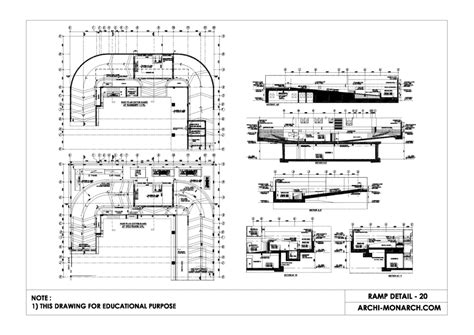 Multi Level Basement Ramp Cad DWG Design Detail Plan N 40 OFF
