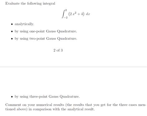 Evaluate The Following