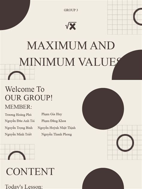 Maximum Minimum Group3 Pdf Calculus Numbers