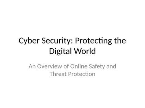 Cybersecurity Presentation 15 Slidespptx