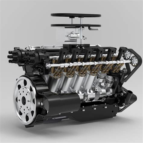 Enjomor V12 Engine Gs V12 72cc Dohc 4 Stroke 12 Cylinder 48 Valve Wate