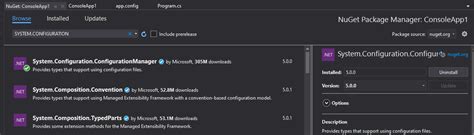 c the name configurationmanager does not exist in the current