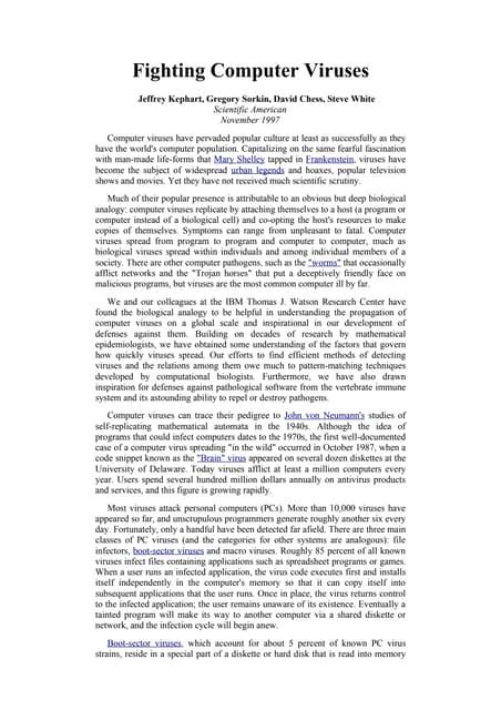 Automatic Extraction Of Computer Virus Signatures Pdf