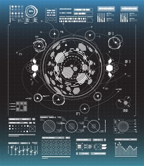 hud elements futuristic user interface templates pt 2 behance