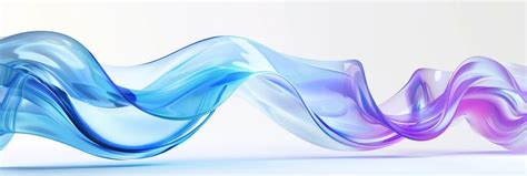 Abstract Fluid Wave Design With Blue And Purple Gradient Fluid Glass