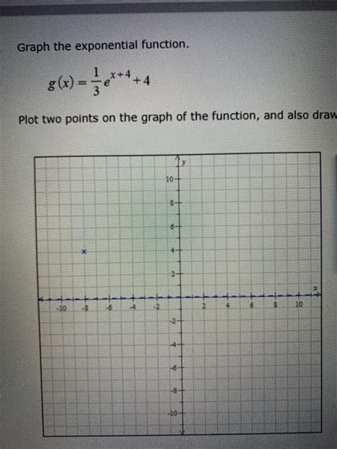 solved graph the exponential function plot two points on