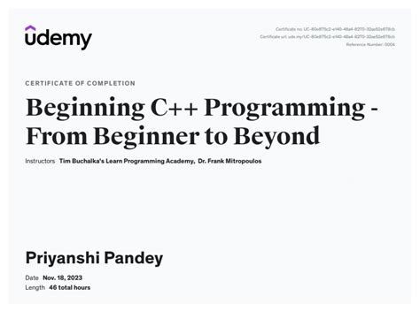 Priyanshi Pandey On Linkedin Successful Completion Of C Programming Language