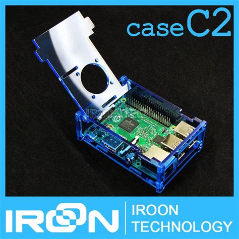Case C Raspberry PI Model B Blue Clear Acrylic Case Cover Shell Enclosure Box For Raspberry