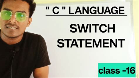 C Language Switch Statement Ojee 2025 Mca Youtube