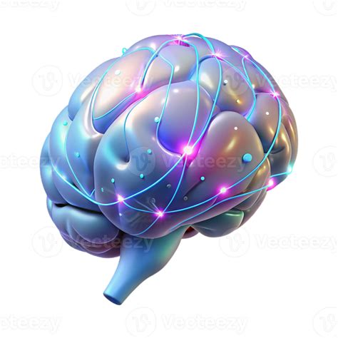 Serene Rustic A Holographic Projection Of A Human Brain Detailed 57894975 Png