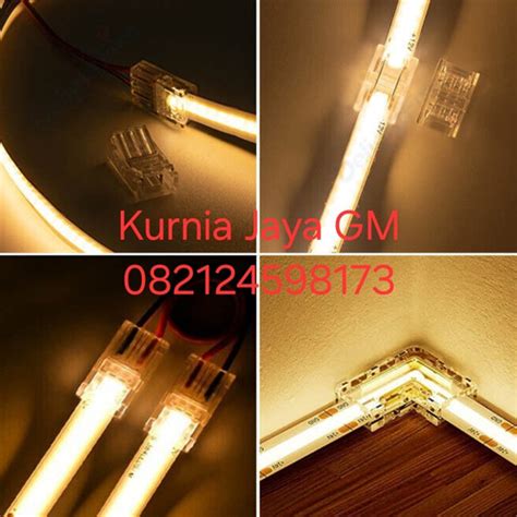 Jual Sambungan Led Strip COB Jepit 8mm Connector Strip LED 2835 COB 12volt Soket Sambung