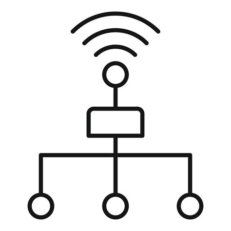 Communications Engineer Scheme Icon Outline Style 14672196 Vector Art