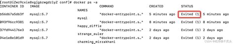 使用docker启动mysql成功后，使用docker Ps查不到问题解决方法！docker Ps 看不到的进程 Csdn博客
