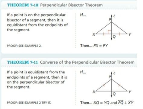 Solved THEOREM Perpendicular Bisector Theorem If A Point Is On The Perpendicular If