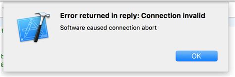 Ios Software Caused Connection Abort Error Returned In Reply
