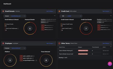 Bolster Dark Web Insights Dashboard Facilitates Credential Threat Protection