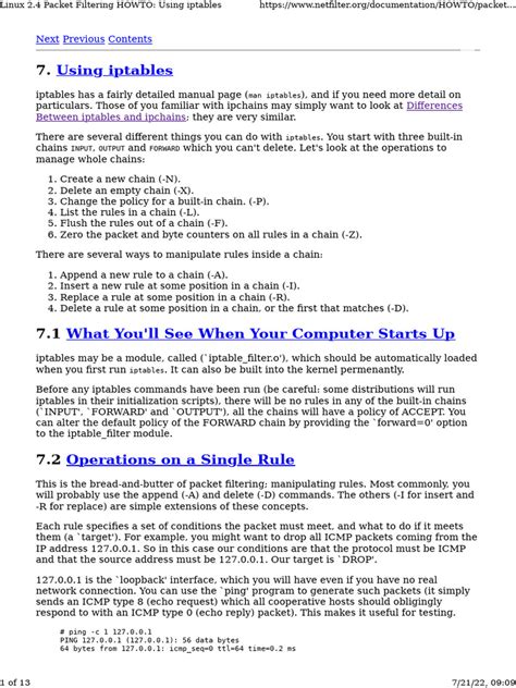 Linux 24 Packet Filtering Howto Using Iptables Pdf Transmission
