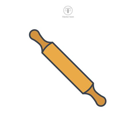Rolling Pin Icon Symbol Vector Illustration Isolated On White Background 28134569 Vector Art At