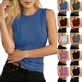 Biztdjrk Wine Wide Strap Tank Tops For Women Ribbed Knit Sleeveless