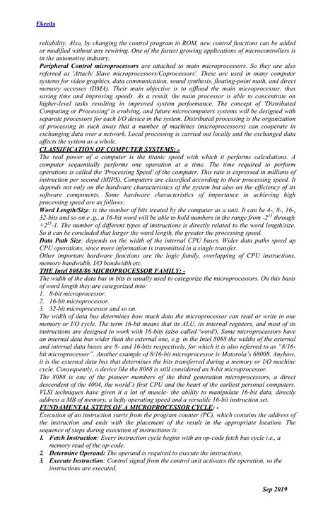 Lecture Notes On Microprocessor And Microcomputer Pdf