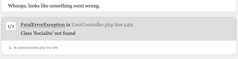 Php Laravel Class Socialite Not Found Stack Overflow