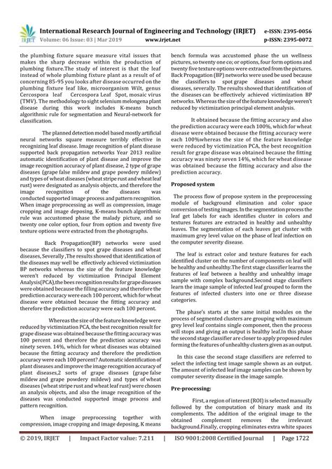 Irjet Semi Automatic Leaf Disease Detection And Classification System For Soybean Culture Pdf