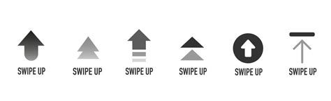Premium Vector Swipe Up Buttons Set For Social Media Flat Design