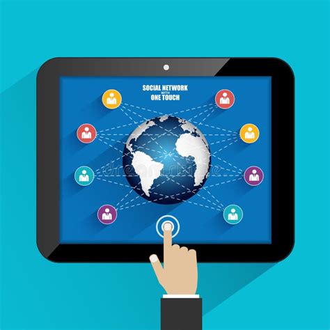 Social Network Vector Concept Flat Design Infographic Stock Vector Illustration Of Internet