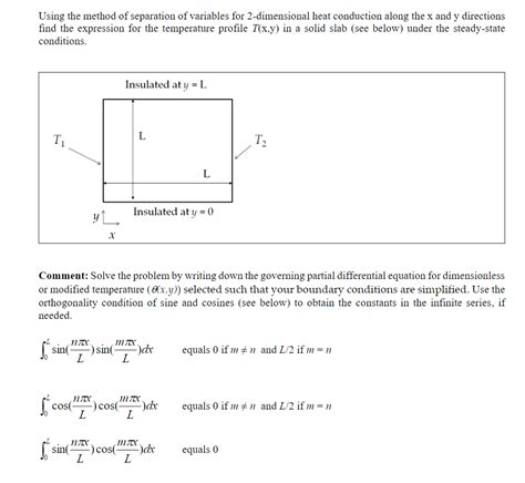 Solved Using The Method Of Separation Of Variables For Chegg