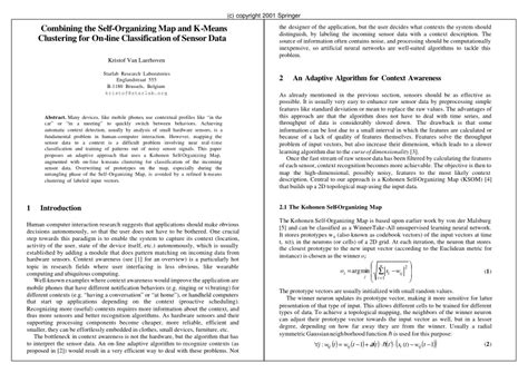 Pdf Combining The Self Organizing Map And K Means Clustering For On