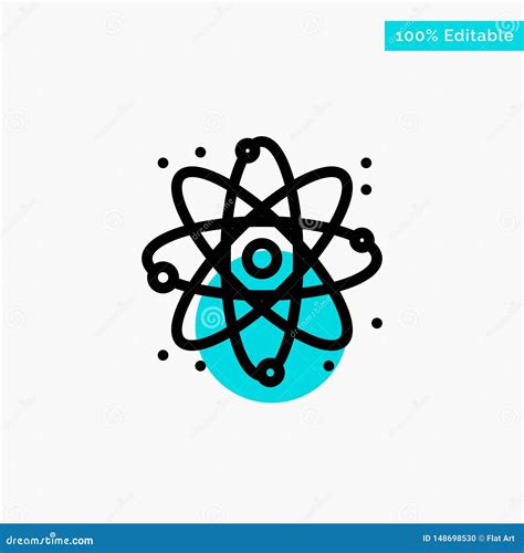 Physics React Science Turquoise Highlight Circle Point Vector Icon