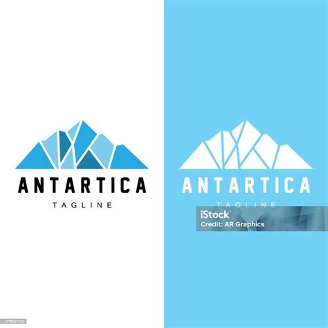 빙산 로고 남극 대륙 로고 디자인 간단한 자연 풍경 벡터 일러스트레이션 템플릿 0명에 대한 스톡 벡터 아트 및 기타 이미지 0명 개념 겨울 Istock