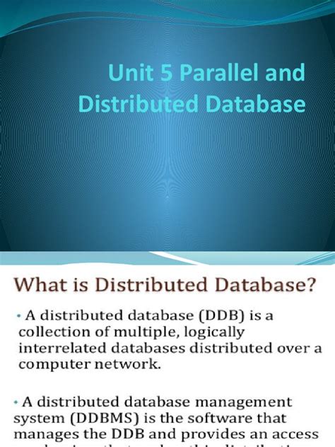 unit 5 parallel and distributed database pdf