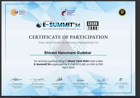 Shivani G On Linkedin Sharktank Ecell Kitcoek