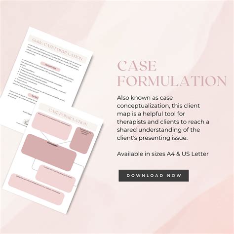 Case Formulation Template Client Map Template Client Notes Therapy