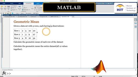Matlab Geometric Mean Youtube