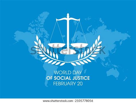 World Day Social Justice Vector Weight Stock Vector Royalty Free