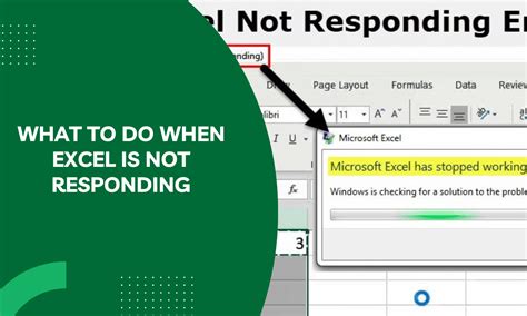 Troubleshooting Excel What To Do When Excel Is Not Responding A Comprehensive Guide Earn