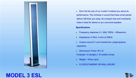 Final Electrostatics The Next Gen Esl Model 3 Stunning Designhigh