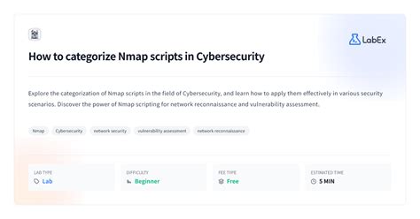 how to categorize nmap scripts in cybersecurity labex
