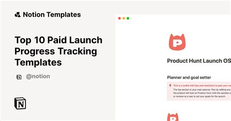 Top 10 Paid Launch Progress Tracking Templates Notion Template Marketplace