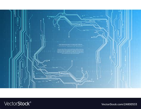 Technology Futuristic Abstract System Cyberspace Vector Image